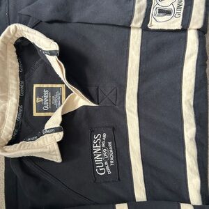 Guinness | Shirts | Guinness Black And Cream Rugby Shirt | Poshmark